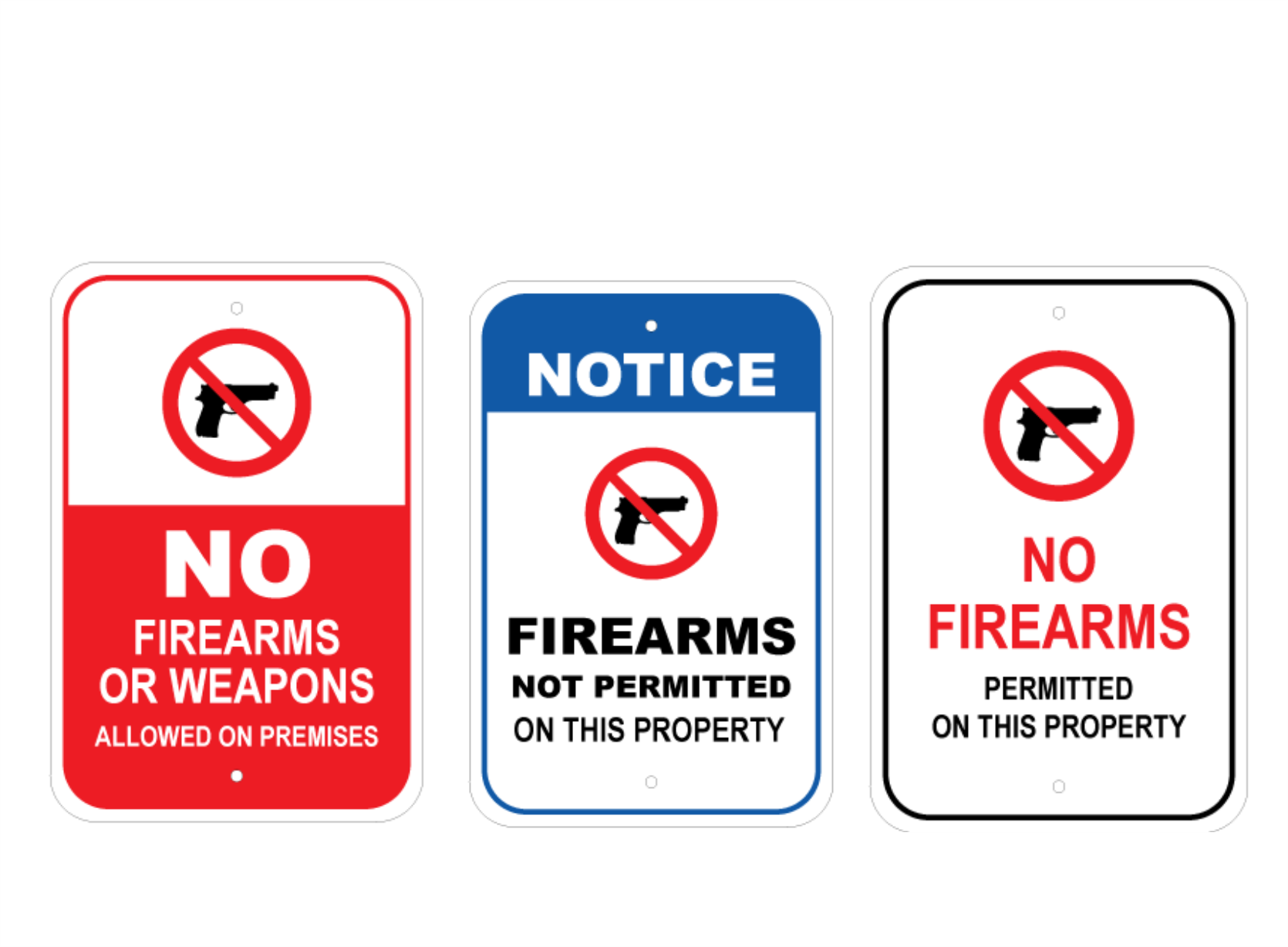 Firearms Signage - Sign Resource Center