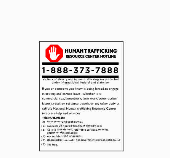 Human Trafficking Signs - Sign Resource Center