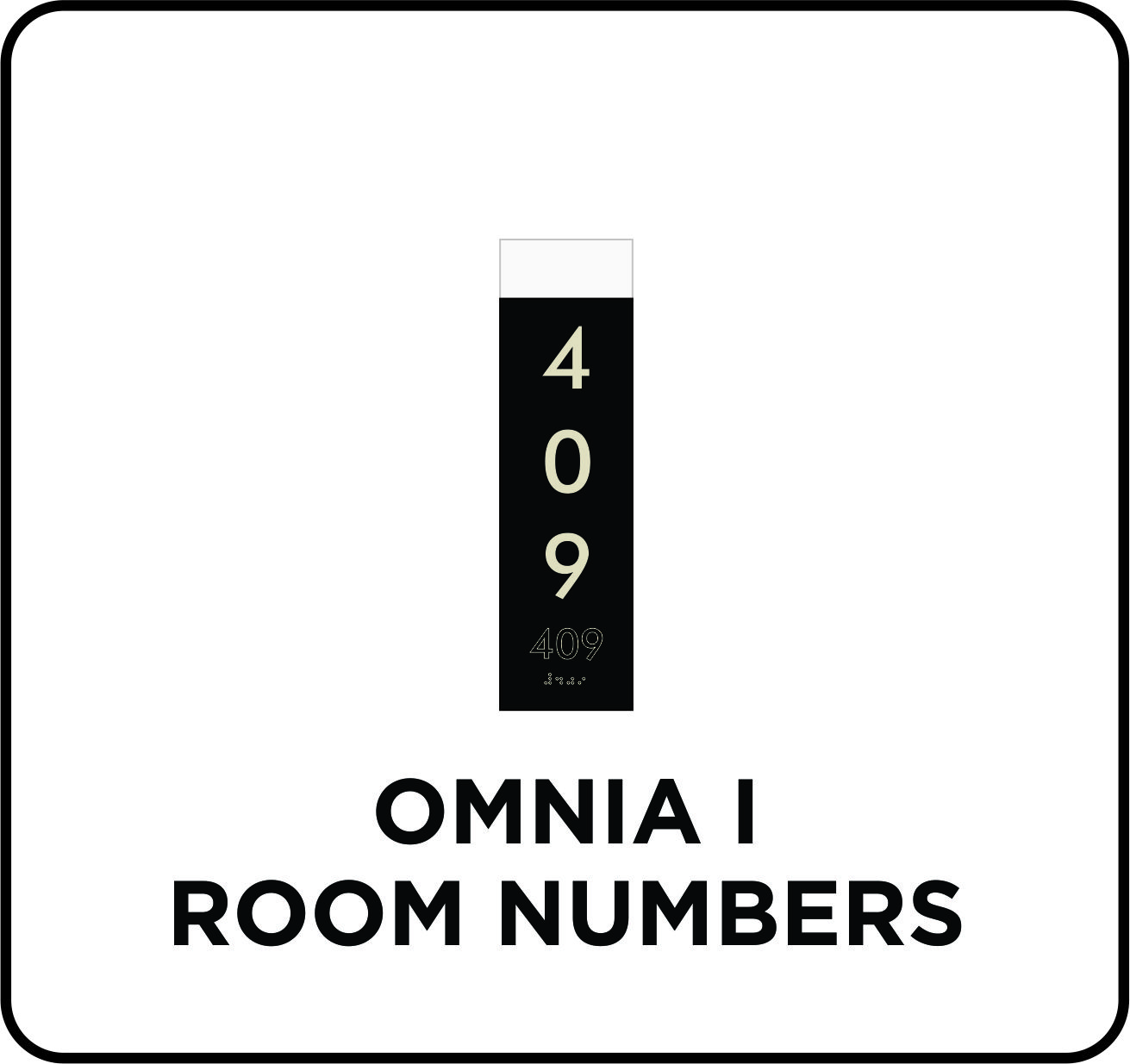 Apt Omnia 1 Room Numbers - Apt Omnia 1 - ImageLine Signs - Apartment ...