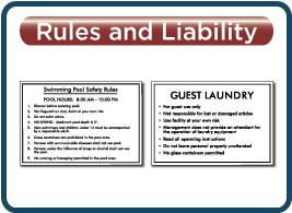 Hotel / Motel Parking Signs, Pool Signs, Guest Safety, Smoke-Free Signs ...